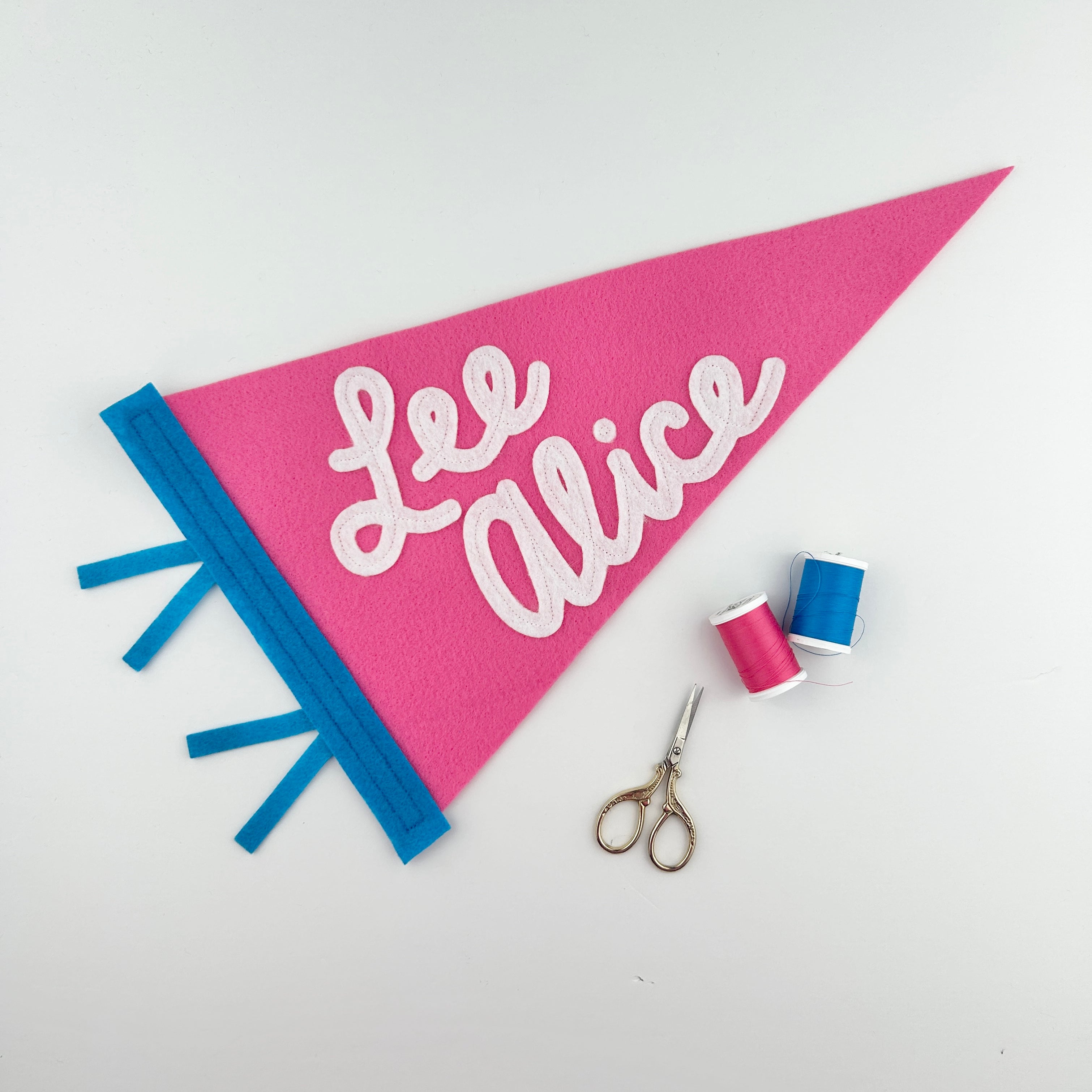 Custom Double Name Pennant (Cursive) – Eventide Pennant Co.
