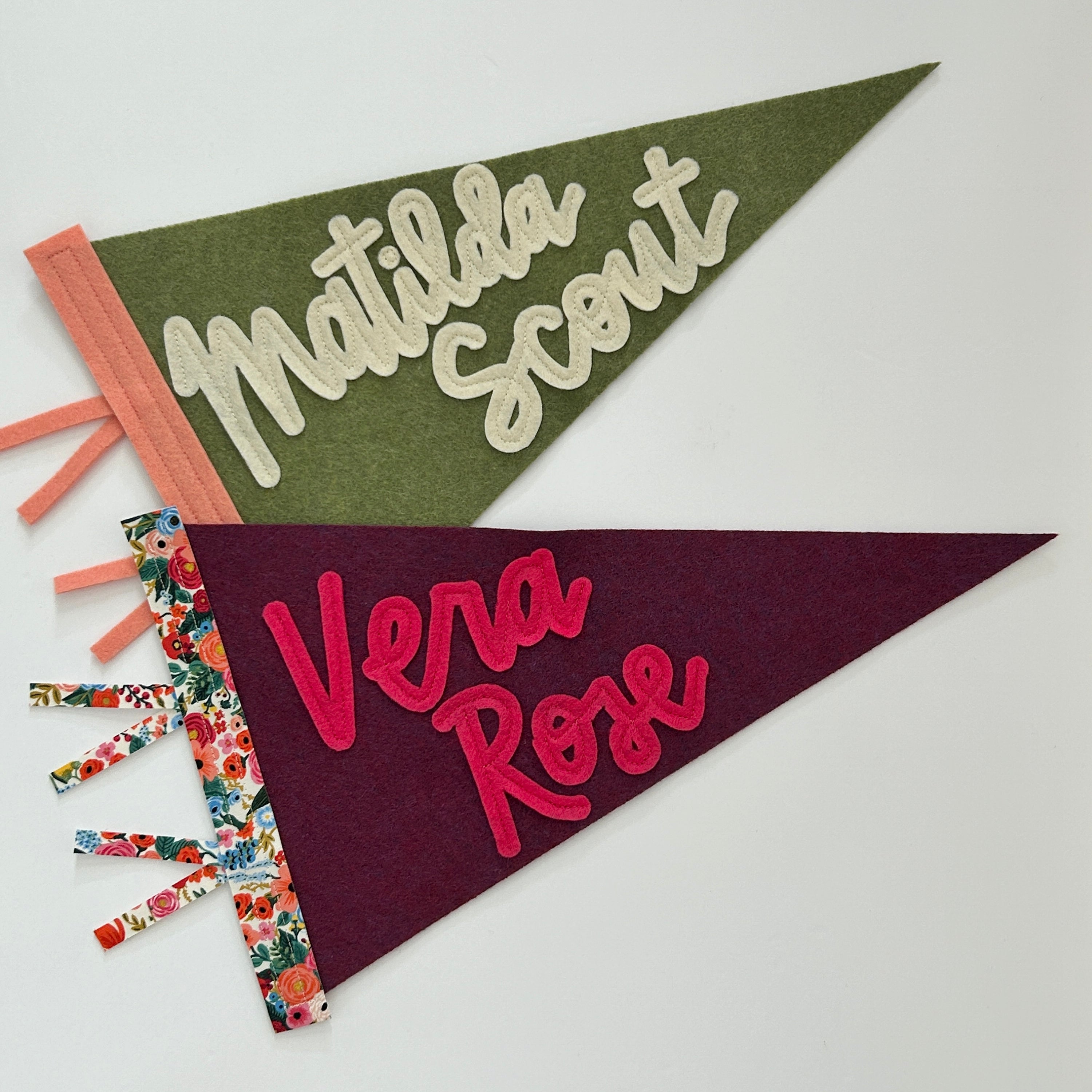 Custom Double Name Pennant (Cursive) – Eventide Pennant Co.